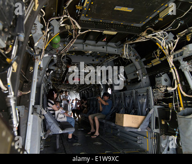 Interior of a Marine Corps V-22 Osprey at Flushing Meadow Park in ...