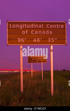 signage along Trans-Canada Highway east of Winnipeg to mark what is the ...