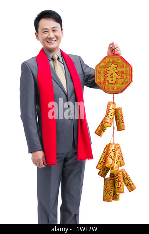 Full length shot of a businessman celebrating victory Stock Photo - Alamy