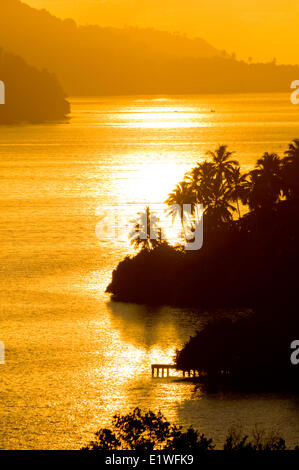 Samana Bay at sunset, Bay, Dominican Republic Stock Photo - Alamy