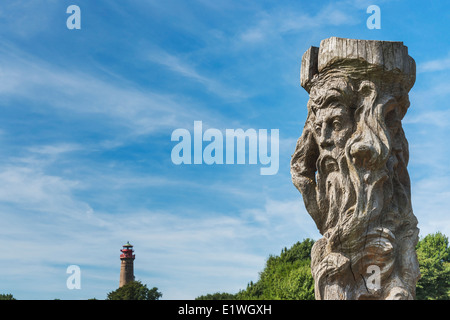 God sculpture Svantevit at the Slavic Jaromarsburg at Cape Arkona ...