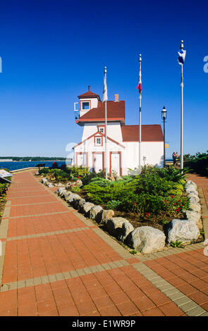 Canada, Nova Scotia, Liverpool, Fort Point Lighthouse, dawn Stock Photo ...