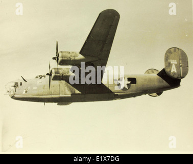 A Consolidated B-24 Liberator Of The 44Th Bomb Group Wings Its Way ...