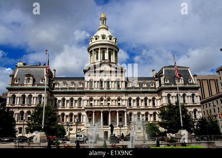 City Hall Baltimore Maryland, Second Empire architecture Stock Photo ...