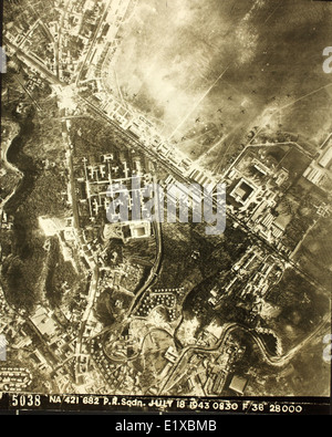 This aerial reconnaissance photograph shows Naples, Italy, during World ...