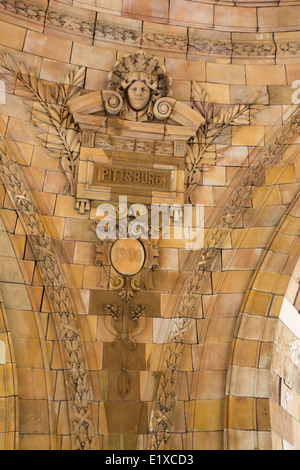Train Station in Pittsburgh, Pennsylvania. Train is ready to departure ...