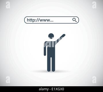 Searching creative icon. Simple element illustration. Searching concept ...