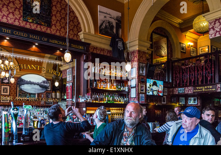 Ireland, Dublin, the Merchant's Arch Pub entrance in the Temple Bar ...