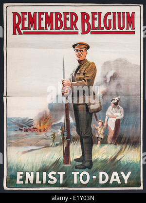 WW1 Recruitment propaganda poster in 1914 UK Stock Photo - Alamy