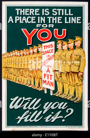 British recruitment poster, WW1 Stock Photo - Alamy