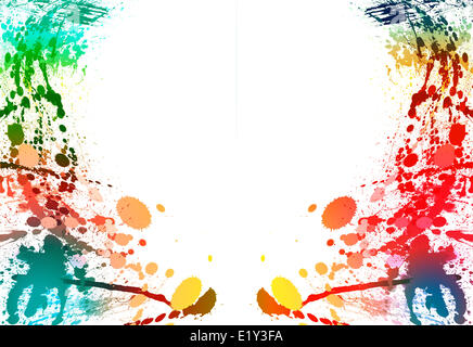 Colorful paint splashes background Stock Photo - Alamy