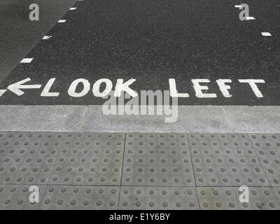 Look Left sign Stock Photo - Alamy