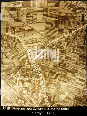 This aerial reconnaissance photograph shows Naples, Italy, taken during ...