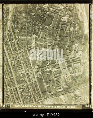 This aerial reconnaissance photo shows Budapest, Hungary, during World ...