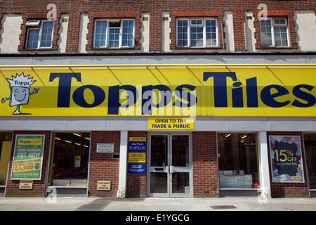Sign, Topps Tiles, London, UK Stock Photo - Alamy