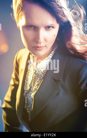 Photo of cheerful pretty lady arms hold showing small house isolated on ...