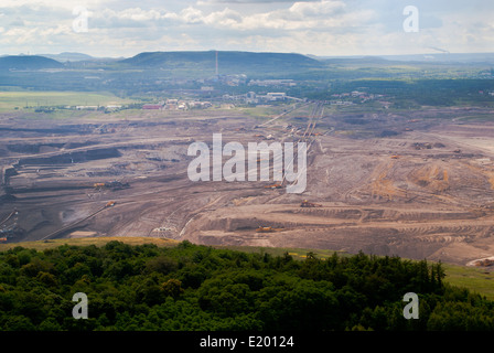 Ecological heavy land coal mining destroying earth Stock Photo - Alamy