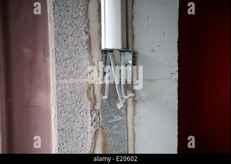 first fix electrical installation in a new build extension Stock Photo ...