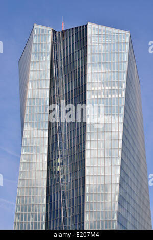 The new building of the European Central Bank (ECB, C) towers above the ...