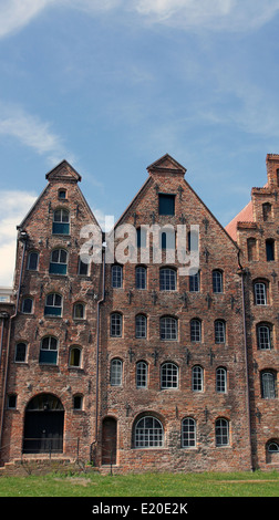 Luebeck, Germany traditional brick facades, historical buildings of the ...