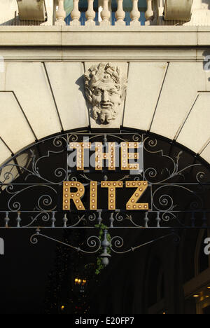 Illuminated Sign for the Ritz Hotel London Stock Photo - Alamy