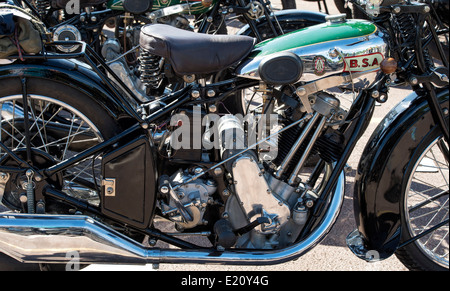 Vintage British BSA Sloper Motorcycle with sidecar.The BSA S-Series of ...