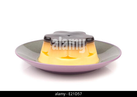 isolated Delicious egg pudding in the dish Stock Photo - Alamy