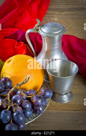 Pewter is a malleable metal alloy Stock Photo - Alamy