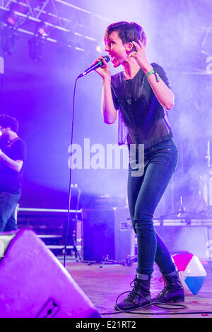 The Bonnaroo Music and Arts Festival - Polica in concert Stock Photo ...