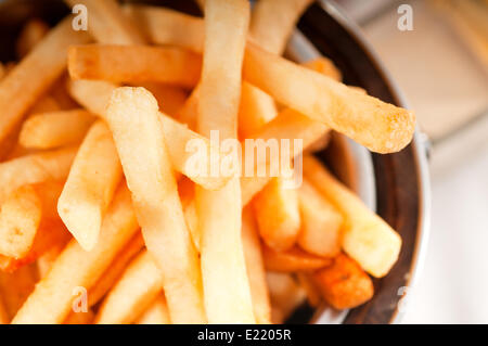 fresh french fries on a bucket Stock Photo - Alamy
