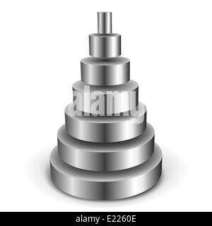 metallic cylinder pyramid Stock Photo - Alamy
