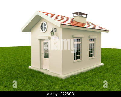 Simple white house Stock Photo - Alamy