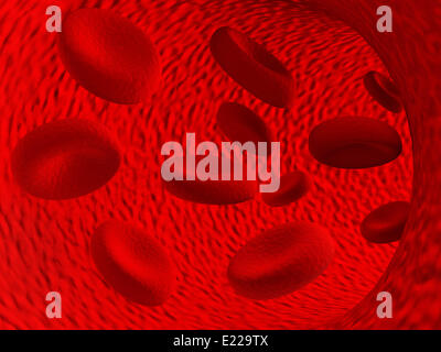 illustration of blood particles in focus Stock Photo - Alamy