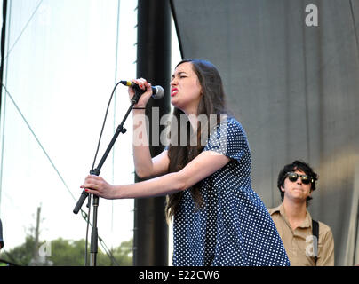 Raleigh, NC, USA. 12th June, 2014. Singer MADELINE FOLLIN of the band ...