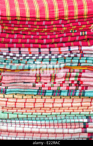 heap of cloth fabrics, close up Stock Photo - Alamy