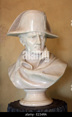 Marble bust of Emperor Napoleon, Villa dei Mulini, palace, exile house ...