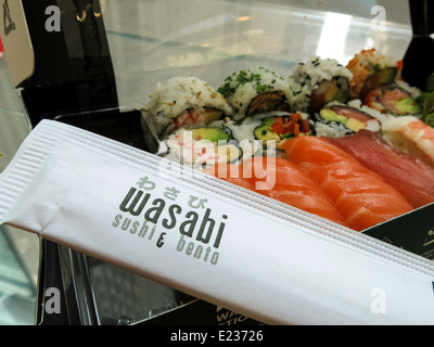 Interior of Wasabi sushi bento fast food restaurant & self service ...