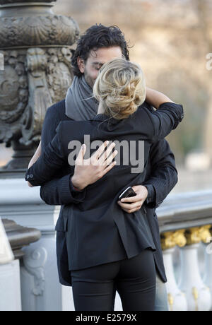Sylvie van der Vaart and boyfriend Guillaume Zarka on Pont Alexandre ...
