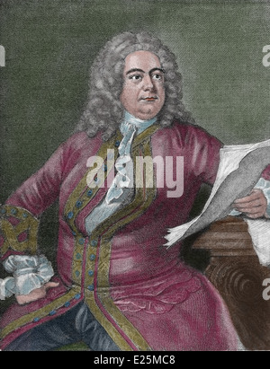 George Friedrich Handel 1685-1759 German-English composer Stock Photo ...
