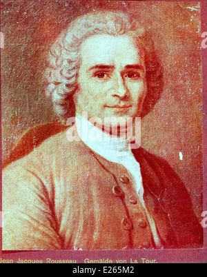 Jean-Jacques Rousseau - portrait. Painting by La Tour. Swiss-French ...