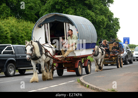 A traditional travellers wagon or gypsy caravan with Felicity Stock ...