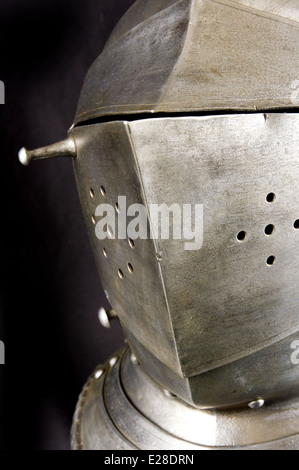 Armour of the medieval knight. Metal protection of the soldier against ...
