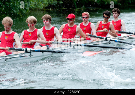 Cambridge May Bumps, Lady Margaret Boat Club men`s eight Stock Photo ...
