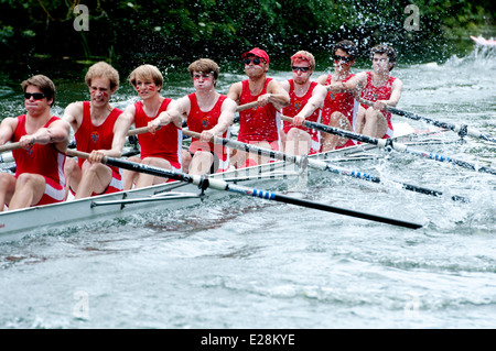 Cambridge May Bumps, Lady Margaret Boat Club men`s eight Stock Photo ...