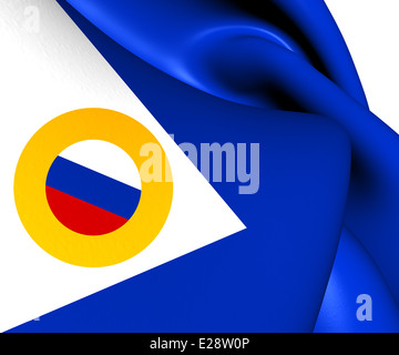 Flag of Chukotka Autonomous Okrug, Russia. Close Up Stock Photo - Alamy