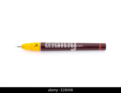 Technical pen (rapidograph) and technical drawing Stock Photo - Alamy