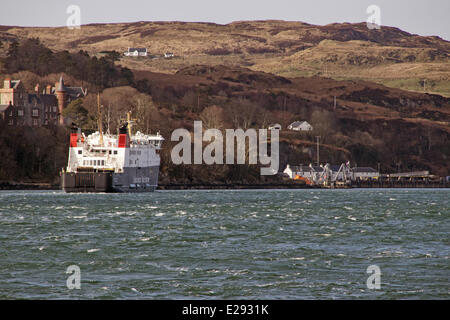 Caledonian MacBrayne ferry Finlaggan arriving at Port Ellen Islay ...