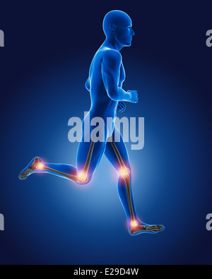 3D running medical man Stock Photo - Alamy