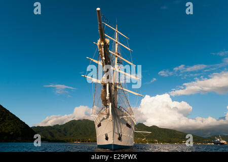 Star Clipper sailing cruise ship, Nevis, Caribbean Stock Photo - Alamy