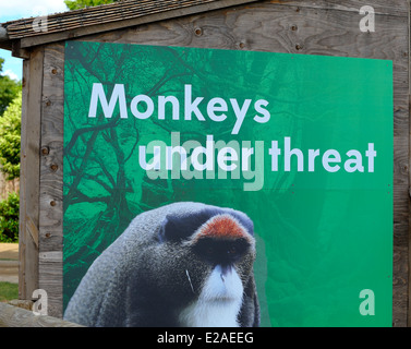 Monkeys Zoo Sign Stock Photo - Alamy